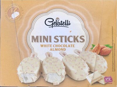 Mini Sticks White Chocolate Almond - gelatelli - Compra Sostenible