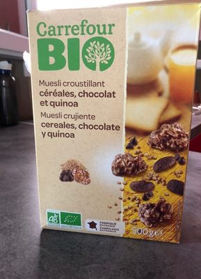 Muesli cruijiente cereales, chocolate y quinoa - Carrefour Bio - Compra ...